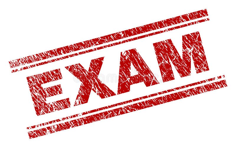 Grunge Textured EXAM Stamp Seal Stock Vector - Illustration of retro ...