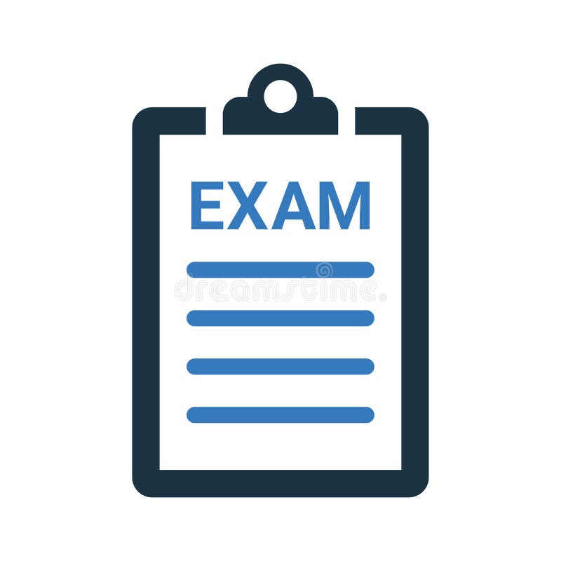 Exam, Sheet Icon. Simple Editable Vector Design Isolated on a White ...