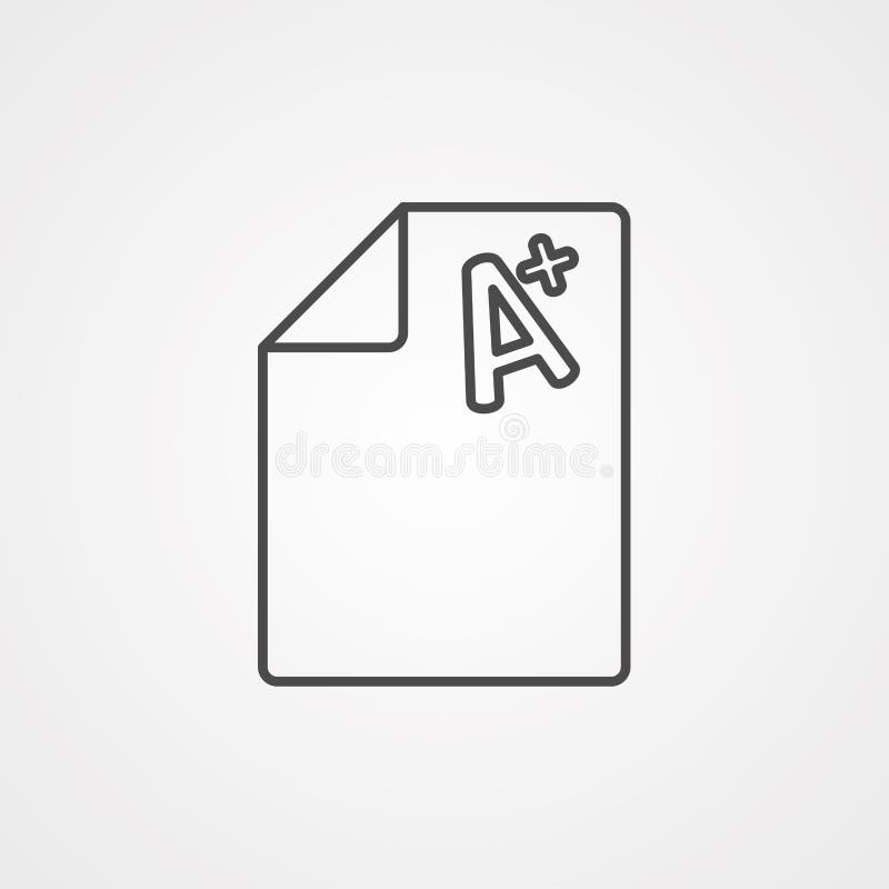 Exam Vector Icon Sign Symbol Stock Vector - Illustration of education ...