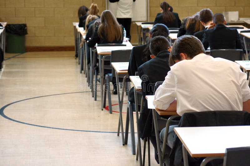 Exam time editorial photo. Image of papers, hall, children - 50654431