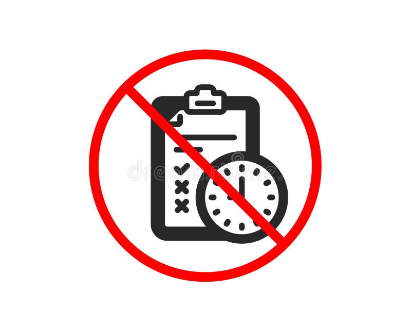 Exam Time Icon. Checklist Sign. Vector Stock Vector - Illustration of ...