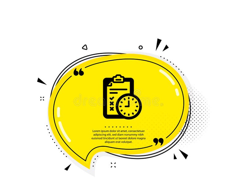 Exam Time Icon. Checklist Sign. Vector Stock Vector - Illustration of ...