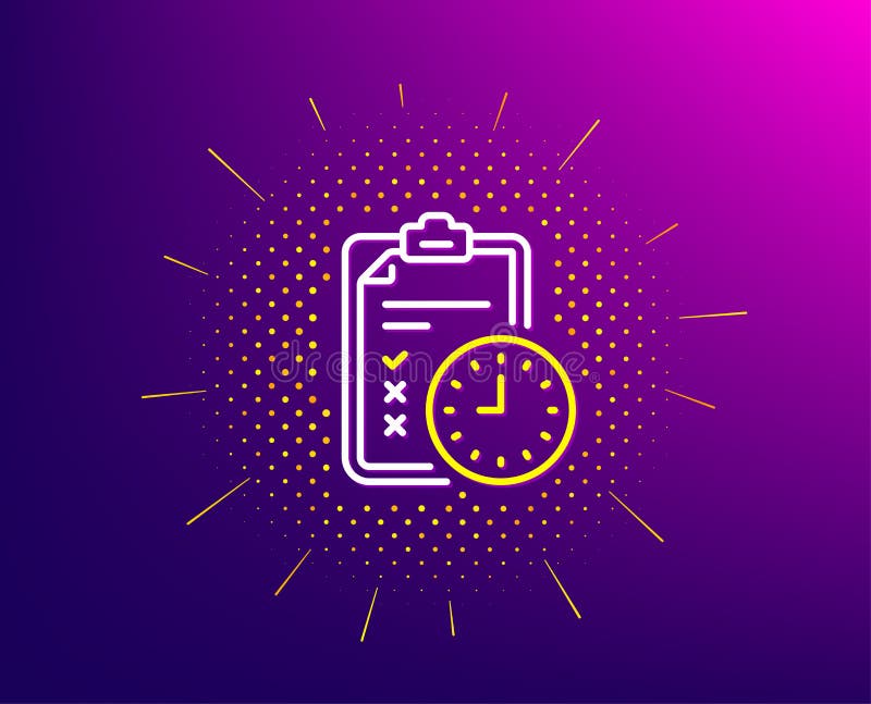 Exam Time Line Icon. Checklist Sign. Vector Stock Vector - Illustration ...