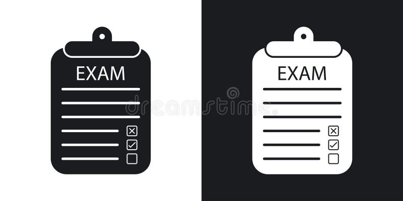 Exam vecor icon set stock vector. Illustration of questionnaire - 340660662
