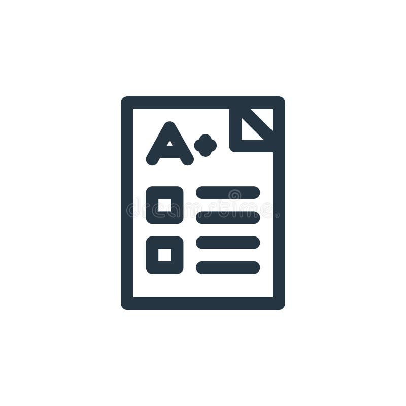 Exam Vector Icon. Exam Editable Stroke. Exam Linear Symbol for Use on ...