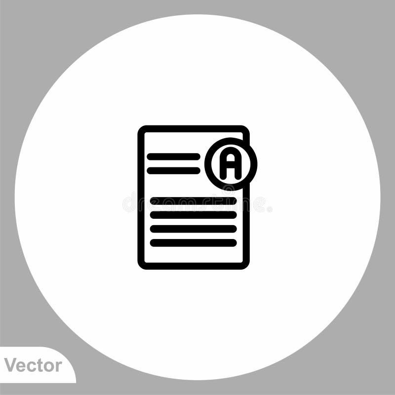 Exam Vector Icon Sign Symbol Stock Vector - Illustration of check, form ...