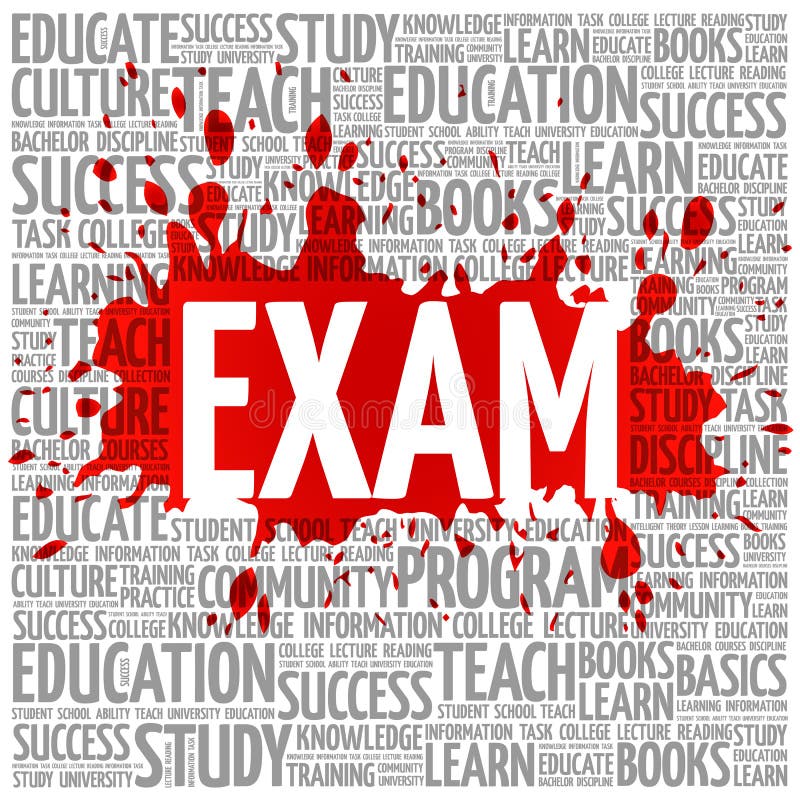 EXAM Word Cloud, Education Concept Stock Illustration - Illustration of ...