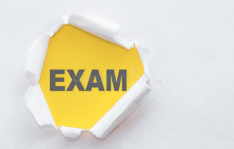 Exam Word Written Under Torn Paper Stock Photos - Free & Royalty-Free ...