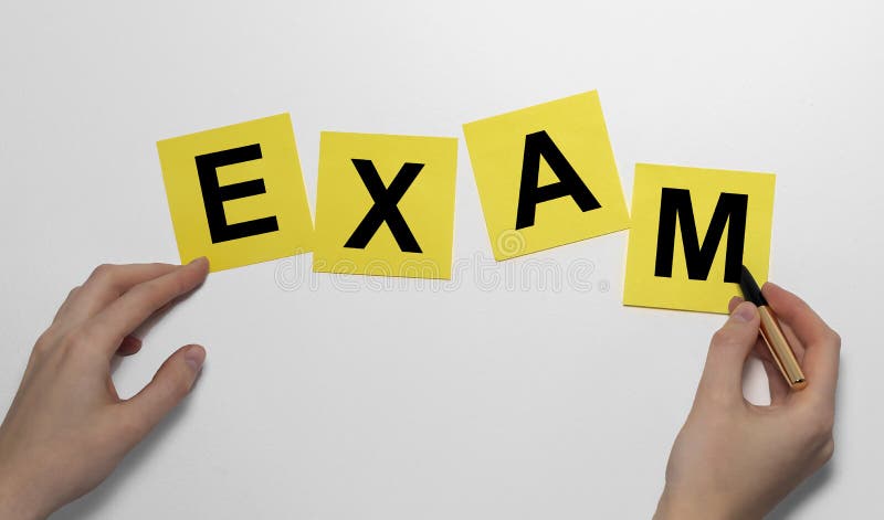 EXAM Word Cloud Collage, Education Concept Stock Image - Image of ...