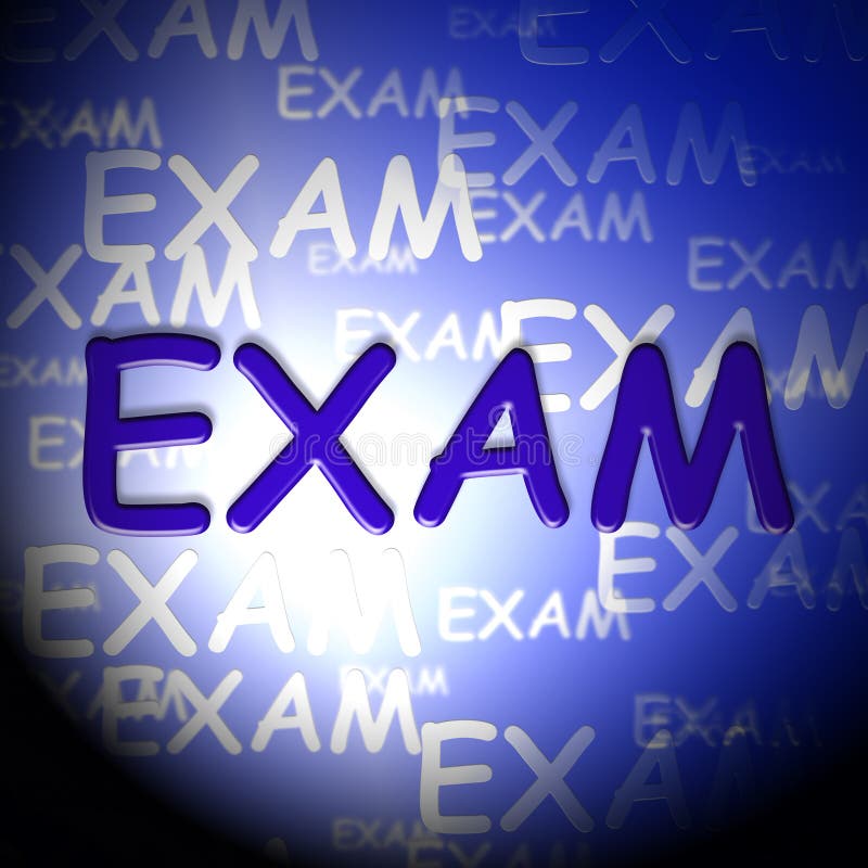 Exam Words Representing University Tests and Examination Stock ...