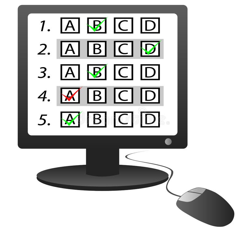 Exame do teste do PC ilustração stock. Ilustração de pena - 2852943