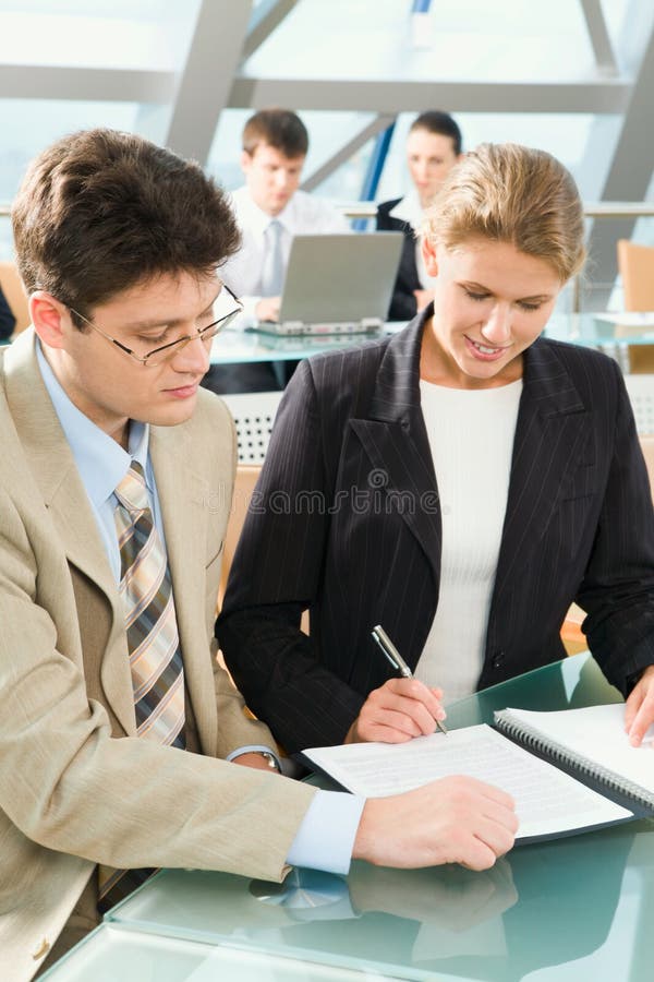Examination stock image. Image of chatting, boss, colleagues - 3008801
