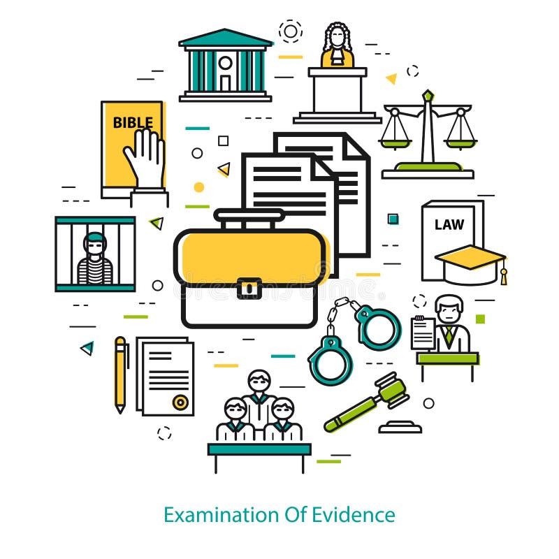 Examination of Evidence - Linear Concept Stock Vector - Illustration of ...