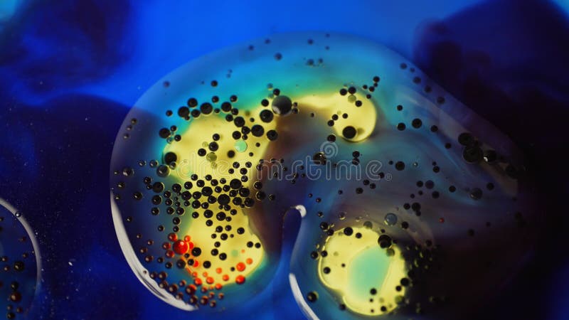 Examination of Milky Milk of Different Colors Under a Microscope. Stock ...