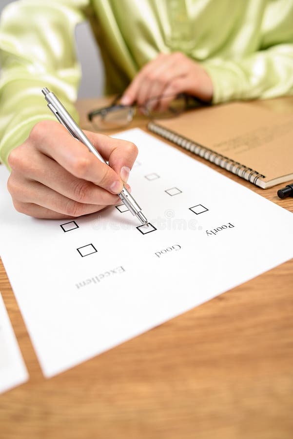 Examination Paper on the Office Desk Stock Image - Image of choosing ...