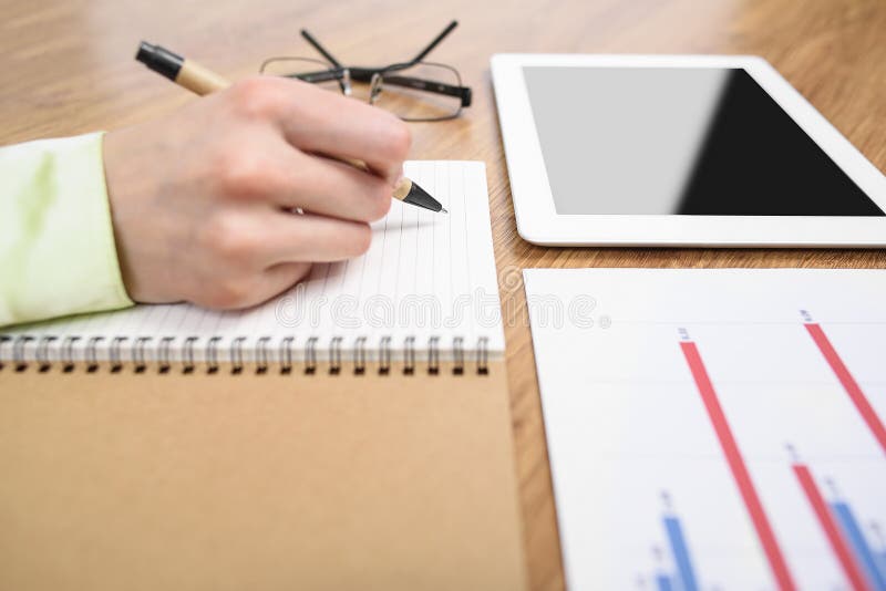 Examination Paper on the Office Desk Stock Photo - Image of evaluate ...