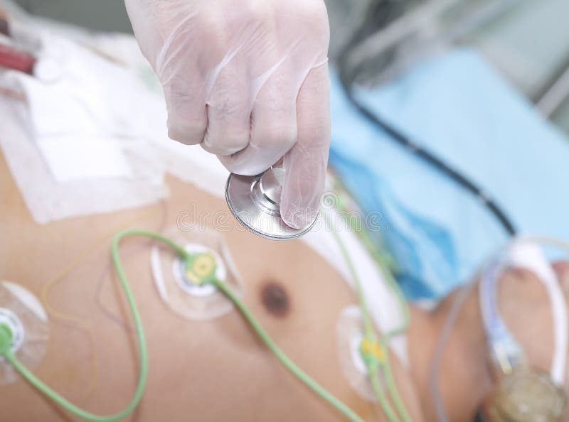 Examination of the Patient Using a Probe Stock Photo - Image of ...