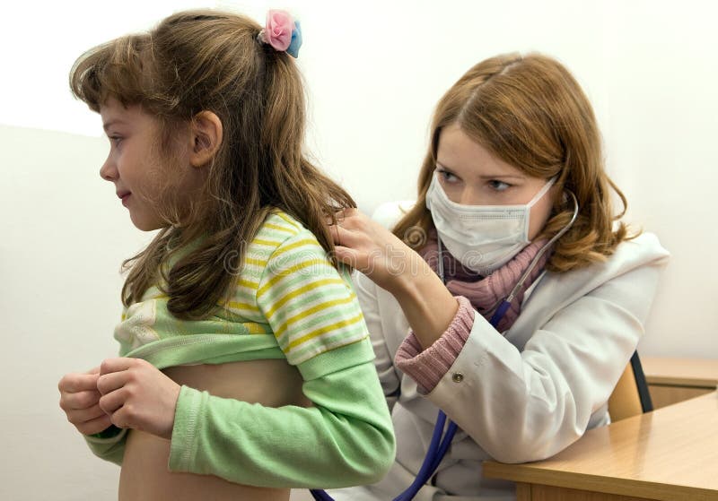 Examination Procedure at a Doctor Stock Image - Image of patient ...