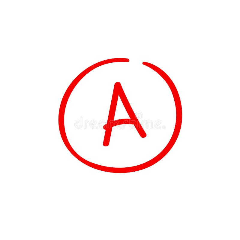 A Examination Result Grade Latter Mark Sign. Stock Vector ...