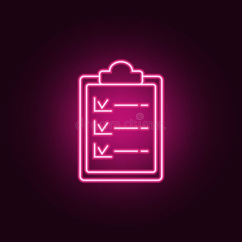 Examination Results Icon. Elements of Interview in Neon Style Icons ...