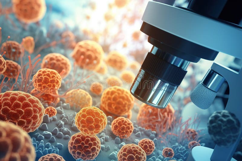 Examination of Sample with Germs and Bacteria Stock Image - Image of ...