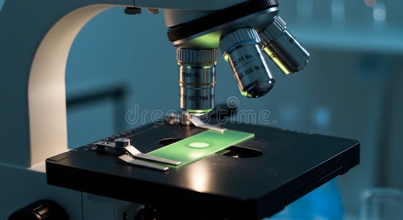 Examination of a Sample Under a High-powered Microscope in Laboratory ...