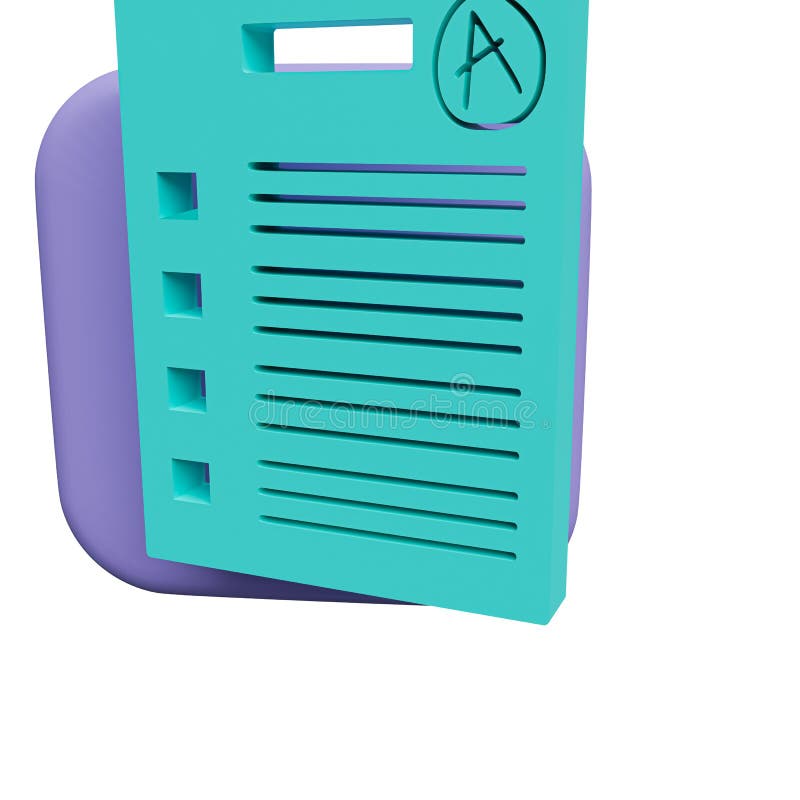 Examination Test with Score Excellent 3d Icon Render Illustration Stock ...
