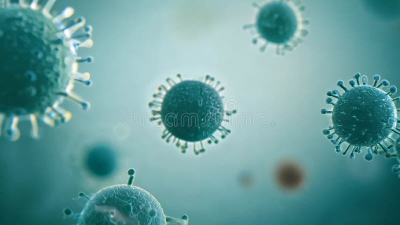 Close-up Footage of Viruses Under Microscope in Laboratory Setting ...