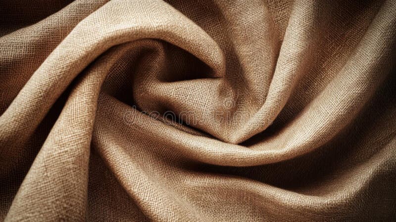 Examine Brown Fabric Folds Beautifully, Creating Rich Texture and Depth ...