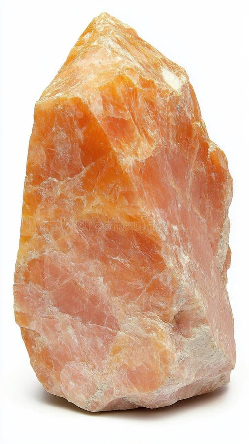 Examine Close To Orange Crystal, Shows Texture and Stone Material with ...