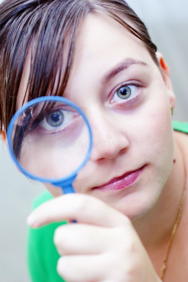 Examine closely stock image. Image of suspicion, adult - 34528445