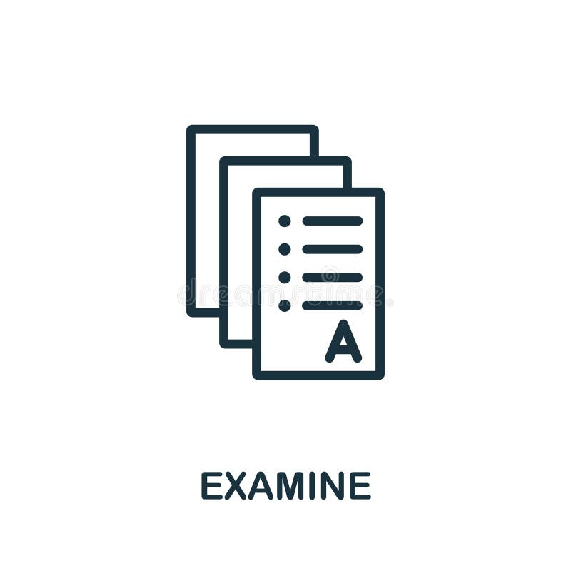 Examine Icon. Simple Element from Audit Collection Stock Illustration ...