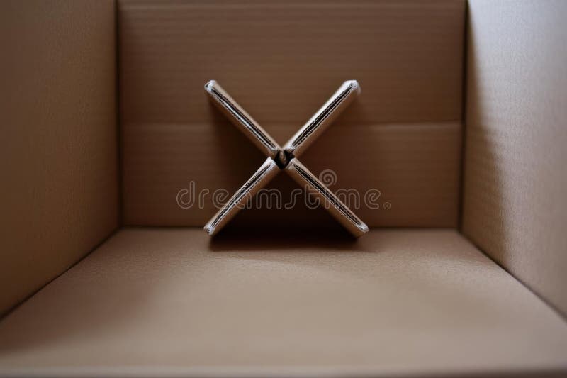 Examine Inside of Cardboard Box with Divider Protection for Shipping ...