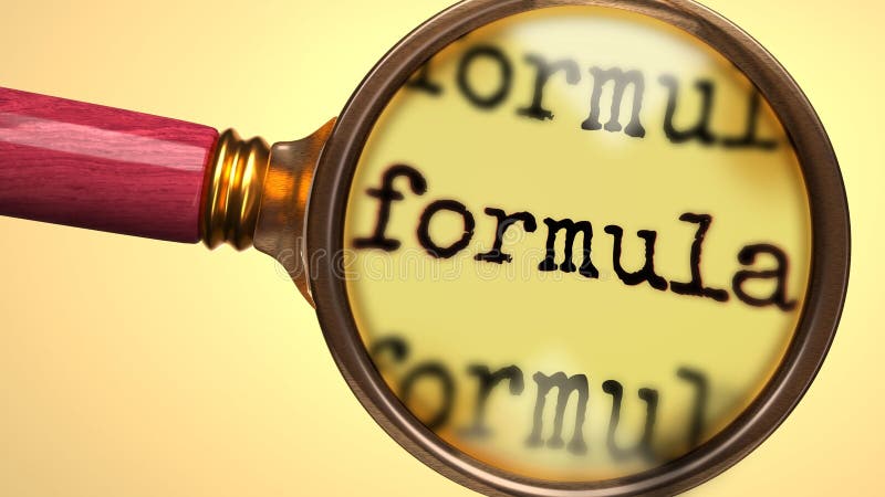 Examine and Study Formula, Showed As a Magnify Glass and Word Formula ...