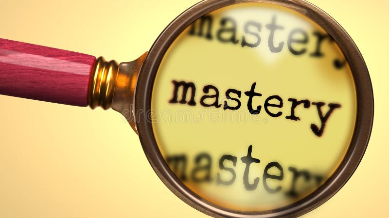 Examine and Study Mastery, Showed As a Magnify Glass and Word Mastery ...