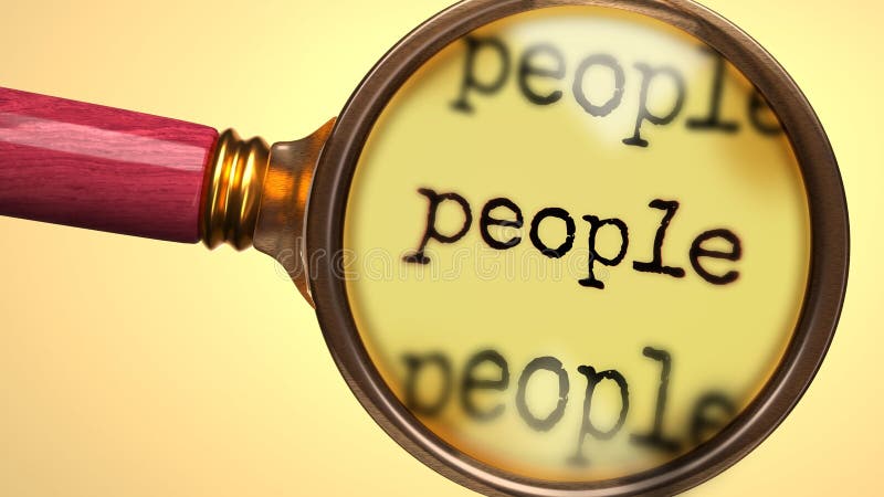 Magnify people stock illustration. Illustration of diversity - 360029