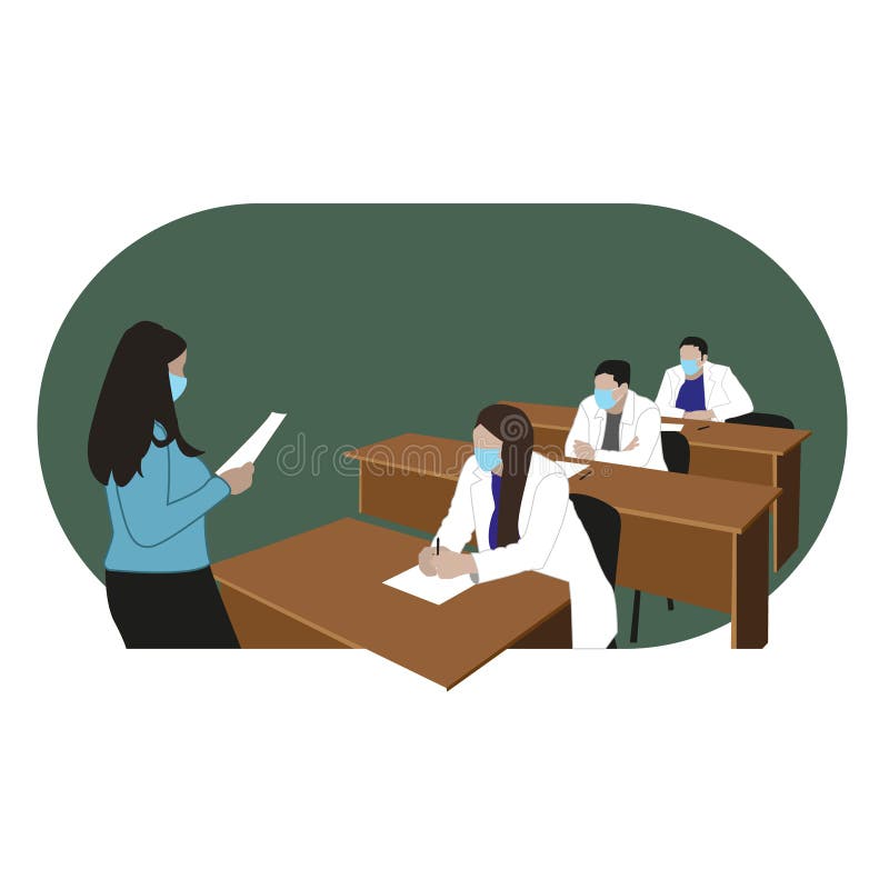 Examiner Conducting Medical Exam for Students in Clinical Training ...