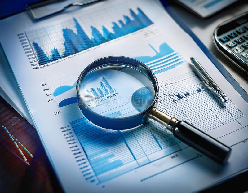 Examining and Analysis Processes, Featuring Elements Like Magnifying ...