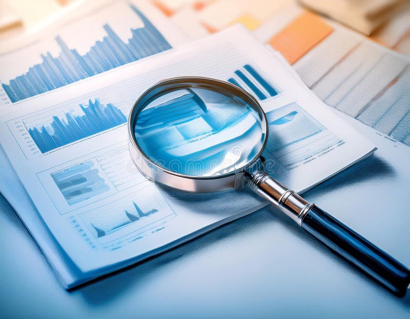 Examining and Analysis Processes, Featuring Elements Like Magnifying ...