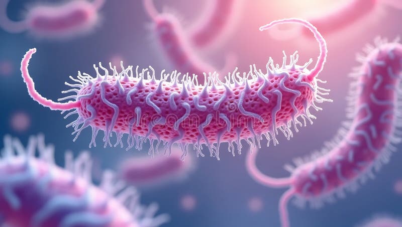 Examining Bacterial Cells Under Microscope Revealing Cellular Structure ...