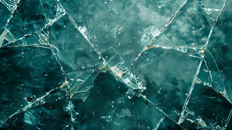 Examining a Broken Laminated Surface with Intricate Shattered Patterns ...