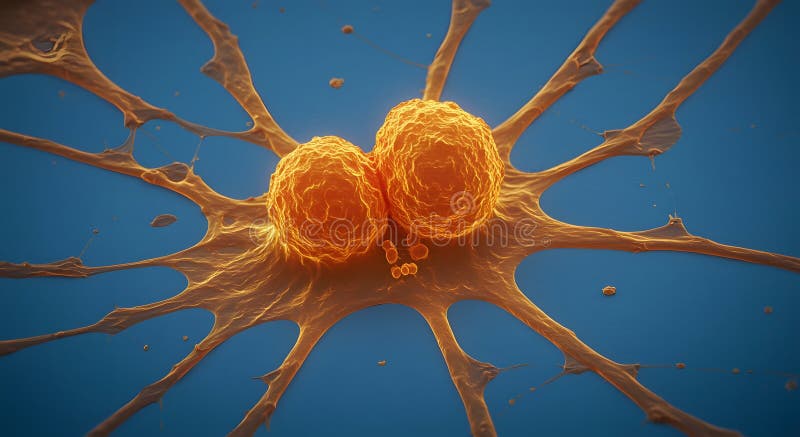 Examining Cell Division Process Under Microscope Illustrating Cancer ...