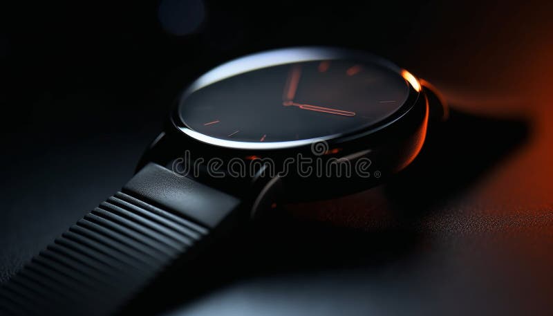 Examining the Countdown, the Minute Hand Ticks Towards Deadline Symbol ...