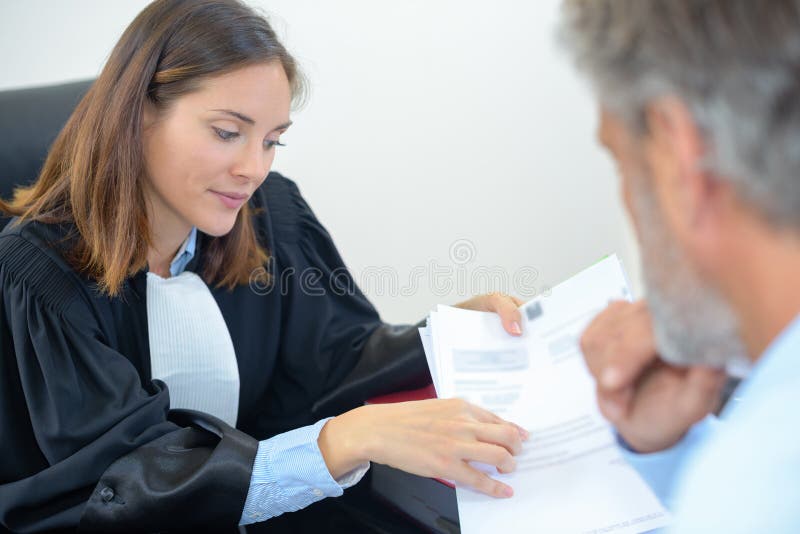 She examining document stock photo. Image of customer - 250316038