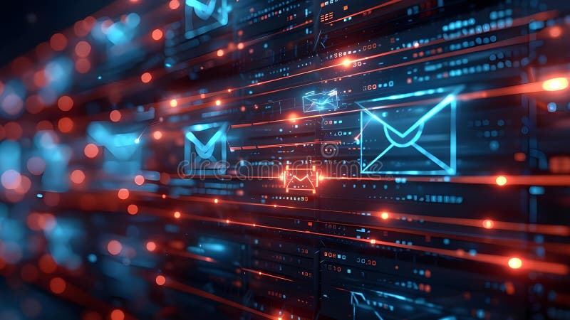 Examining the Email Inbox for Malware Virus Messages Revealing Hacker ...