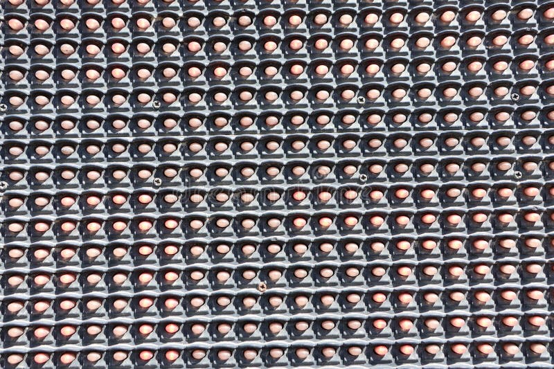 Examining a LED Display Up Closely, Showing an Accurate Alignment of ...