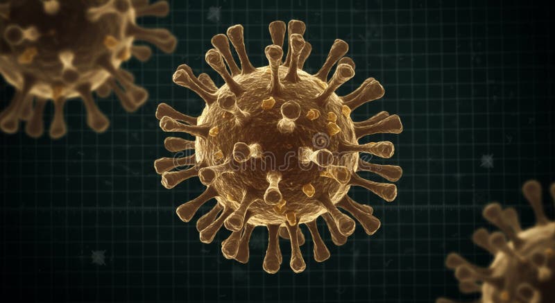 Examining Microscopic Virus Cell Structure in Close Up Stock ...