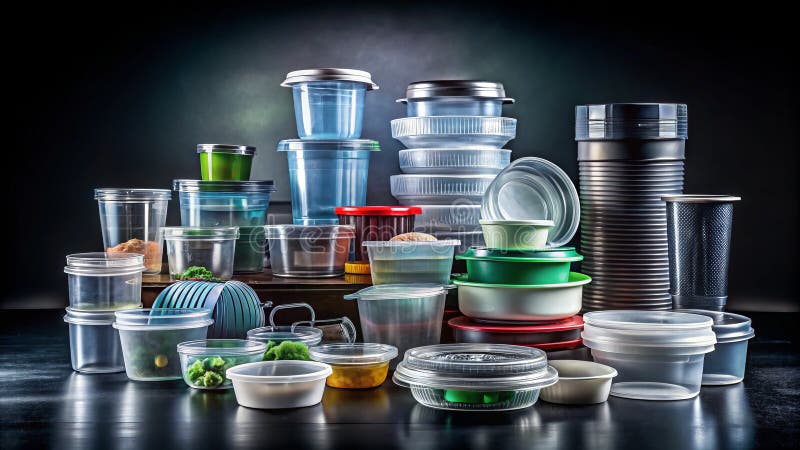 Examining Plastic Waste Empty Containers on Black Exploring ...