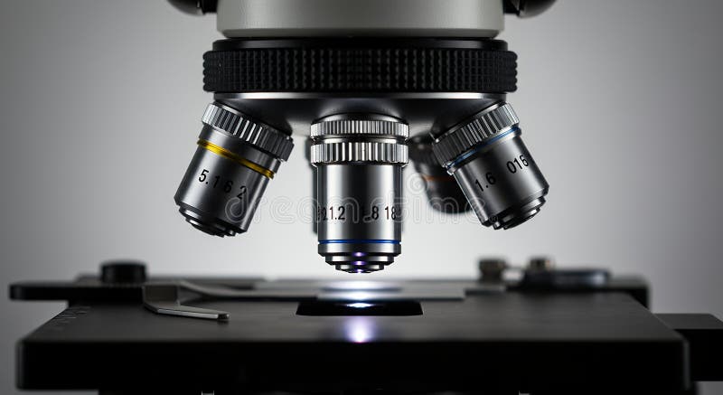 Examining Under Microscope Close Up in Lab for Scientific Research ...