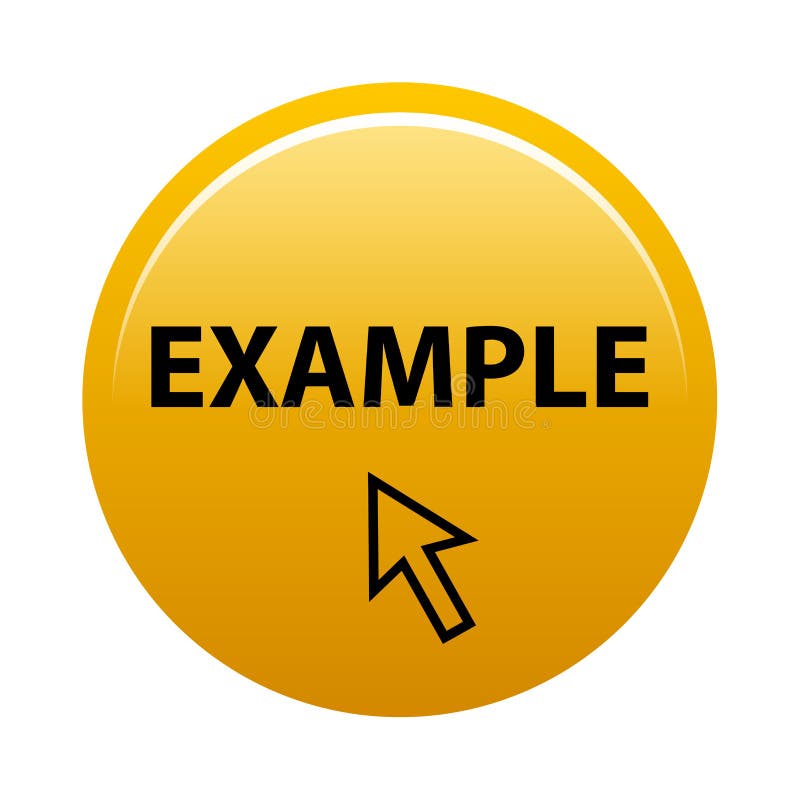 Example button stock vector. Illustration of hand, computer - 184028810